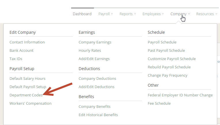 How do I set up departments so I can allocate employee wages to them?